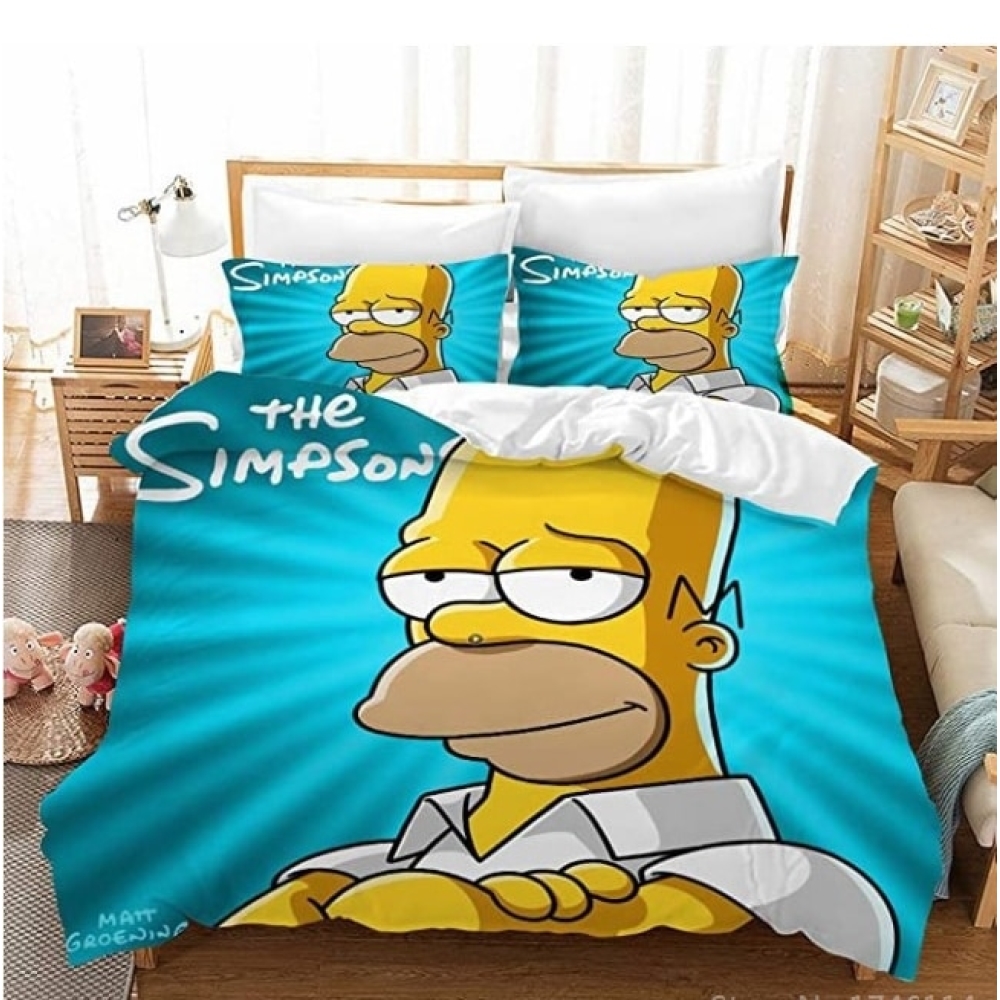 Parure de lit bleue Homer Simpson - Ma Parure