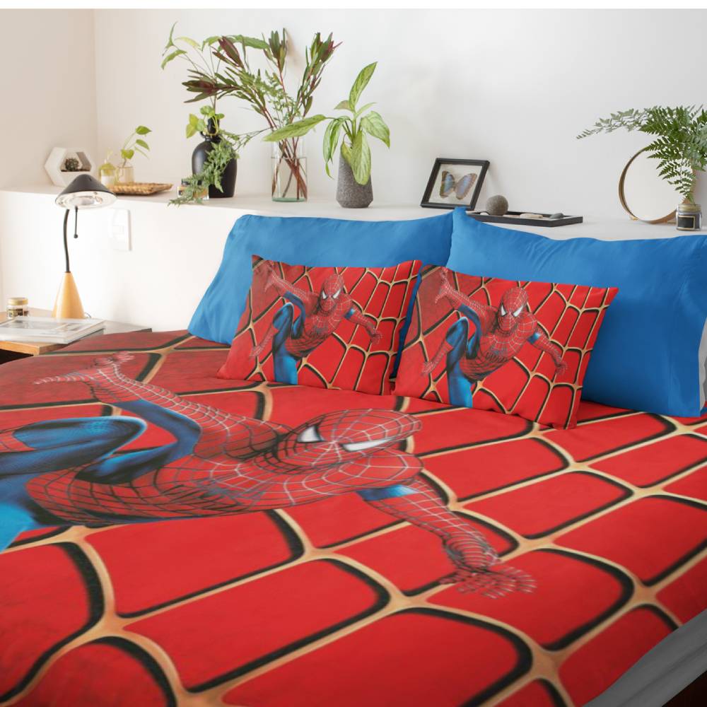 Parure de lit rouge Spiderman imprévisible - Ma Parure