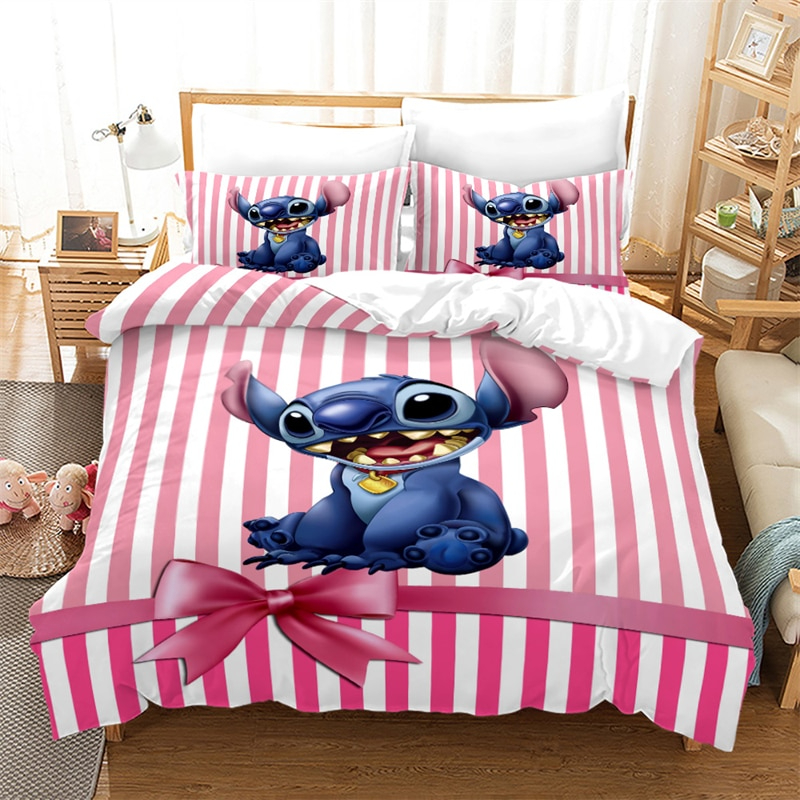 Parure de lit 3d Stitch avec nœud-cadeau pour enfants - Ma Parure