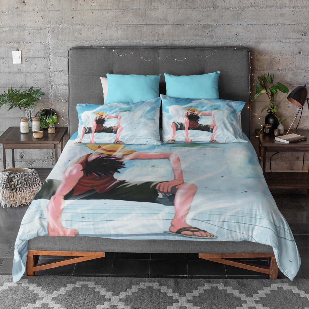 Parure de lit One Piece avec Luffy le chapeau de paille - Ma Parure